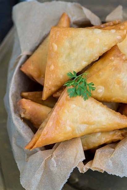 Wild Greens and Cheese Samosas | Secolari Artisan Oils & Vinegars